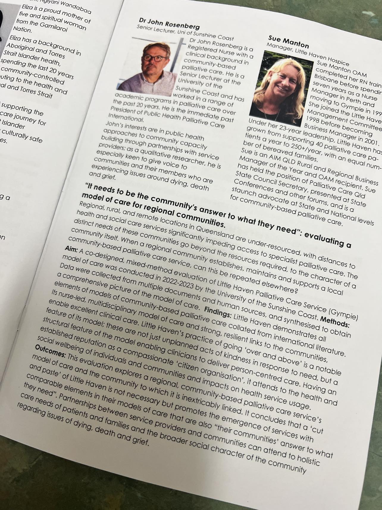 UniSC Presents Little Haven's Care Model Research at CPCRE 2023 ...
